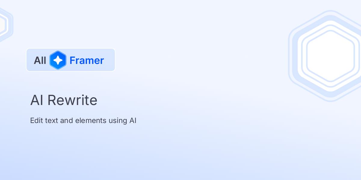 AI Rewrite | All Framer